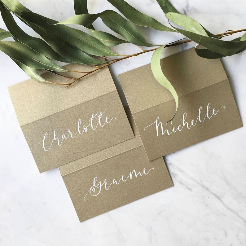 Place Cards Calligraphy Custom Made to Order Hand Lettered - Etsy Australia
