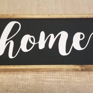 Home Sign Farmhouse Home Sign White Home Sign Black Home - Etsy