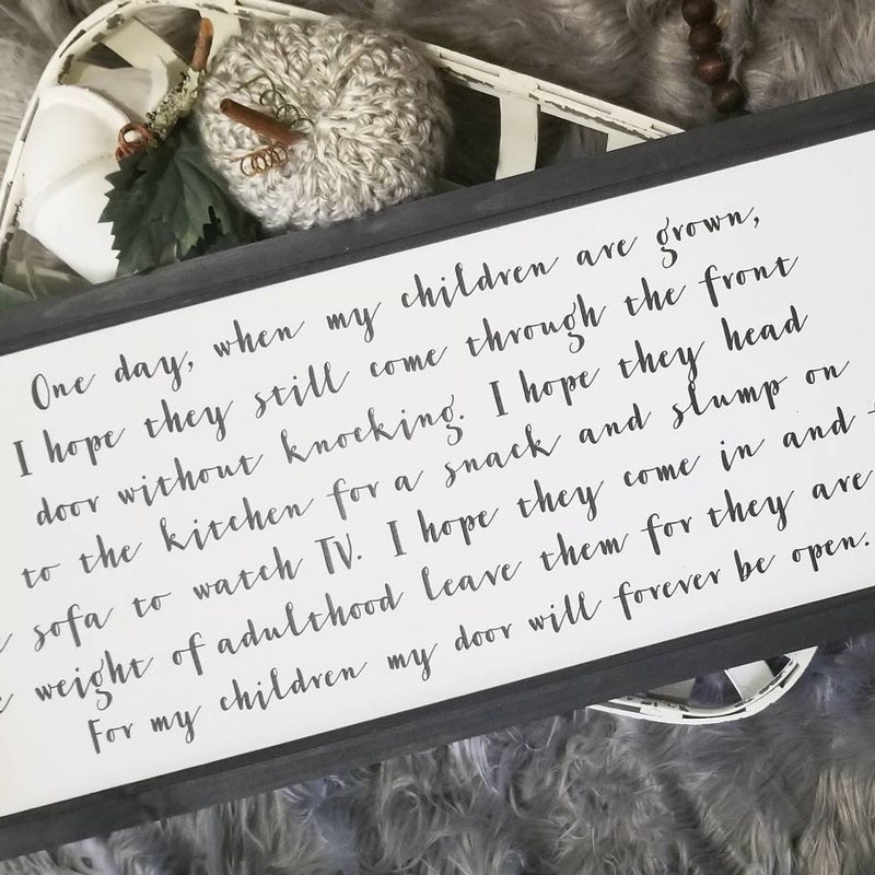 One Day When My Children Are Grown Sign - Etsy
