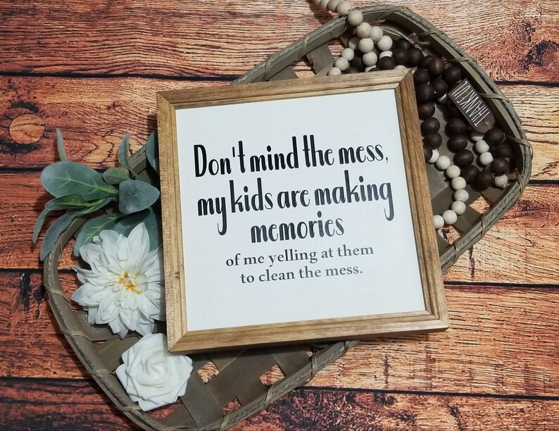 Don't mind the mess sign playroom sign kids are making | Etsy
