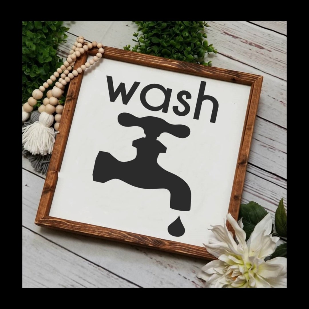 Bathroom Sign, Wash Sign, Farmhouse Decor, Signs for Bathroom, Laundry ...