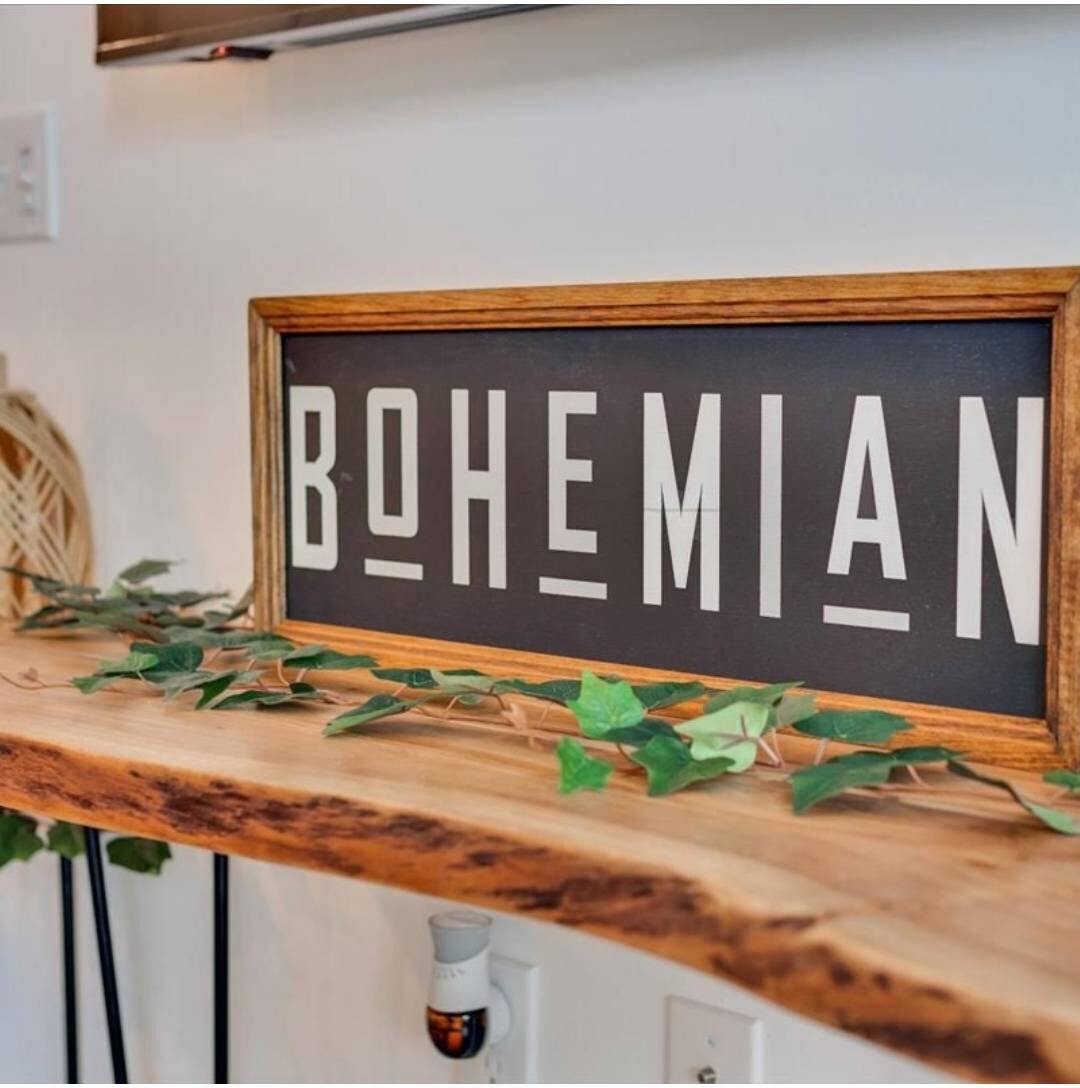 Bohemian Sign Minimalist Decor Farmhouse Sign Boho Sign - Etsy