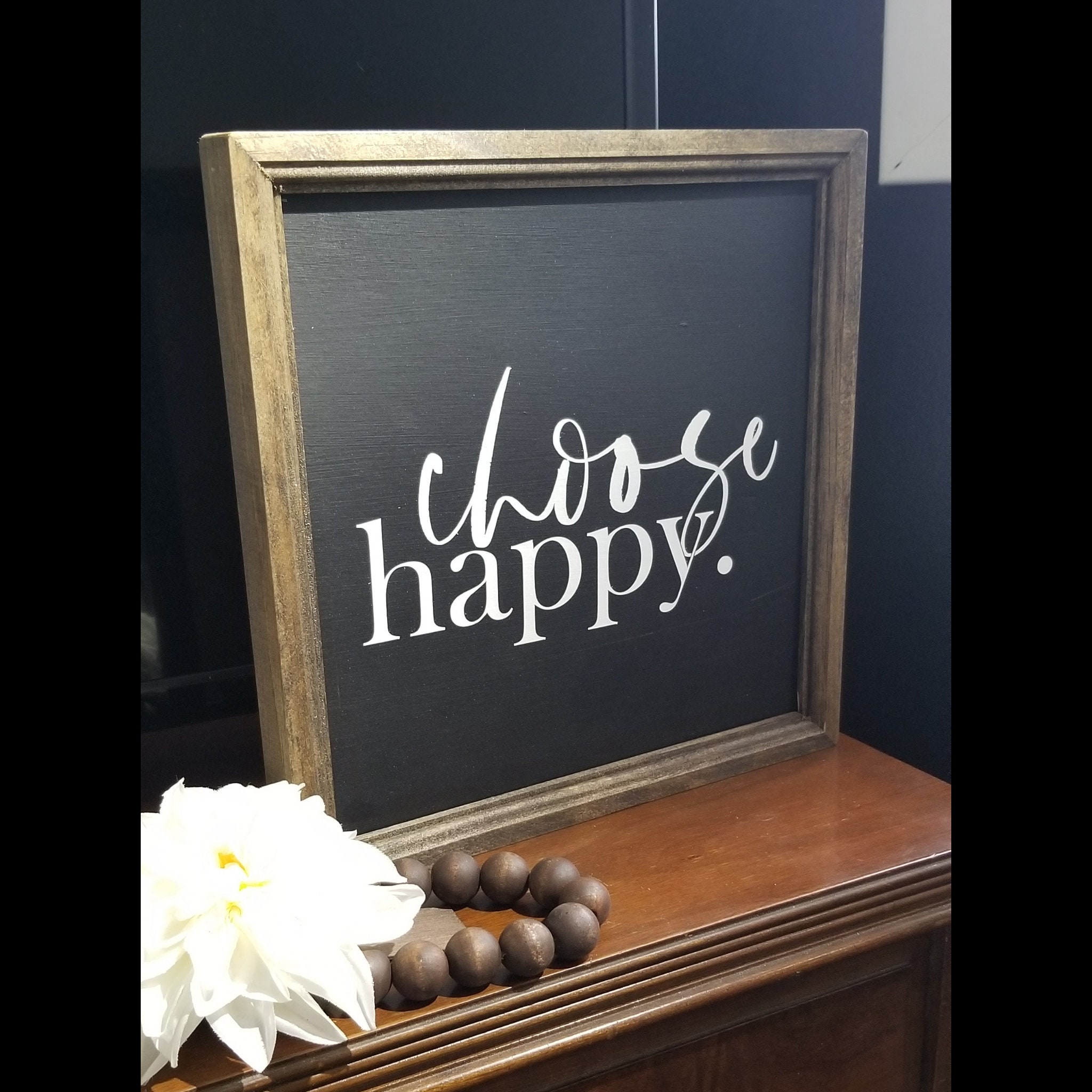 Choose happy sign choose joy farmhouse style decor happy | Etsy