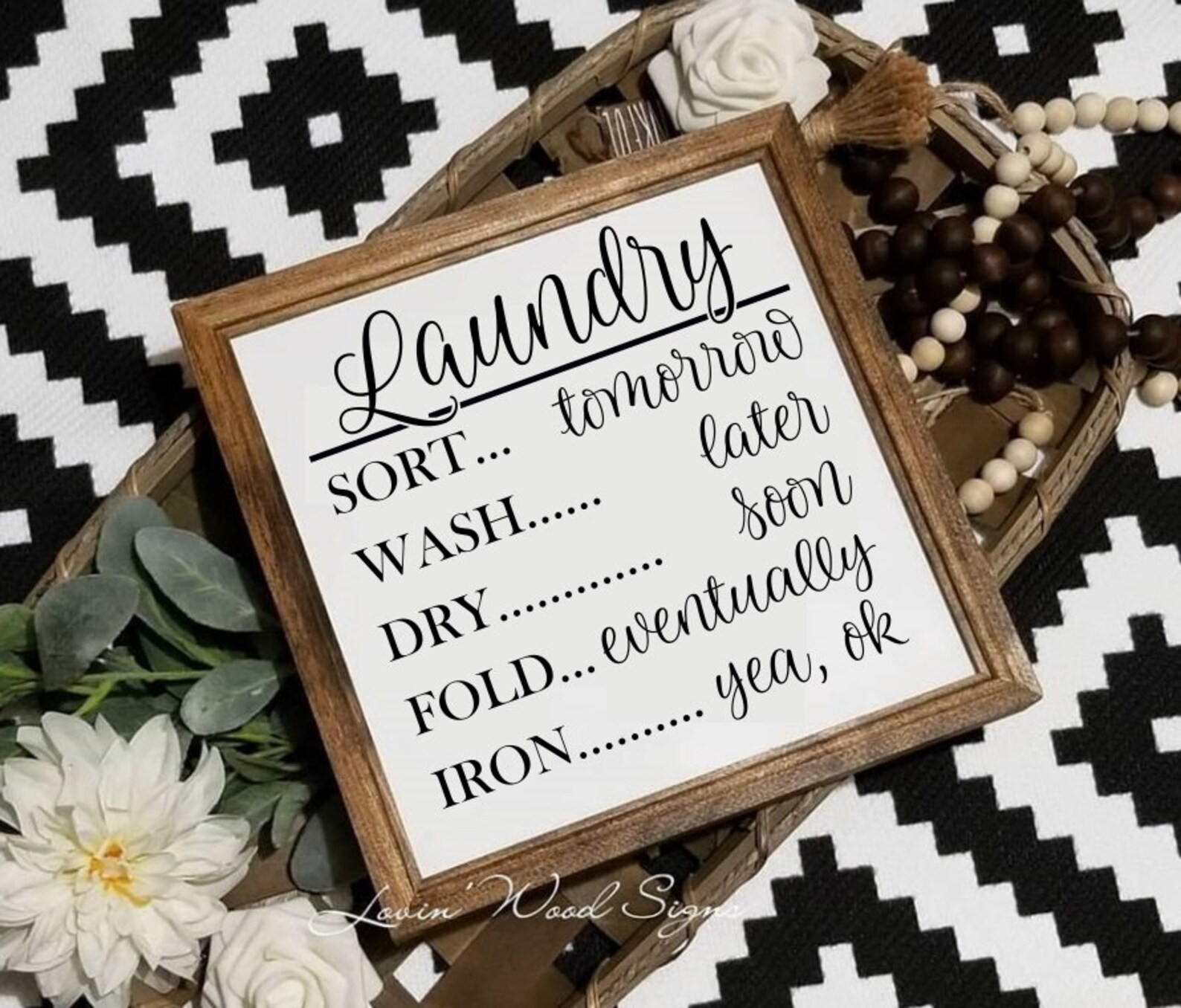 Laundry Room Sign Laundry Sort Wash Dry Fold Farmhouse Sign | Etsy