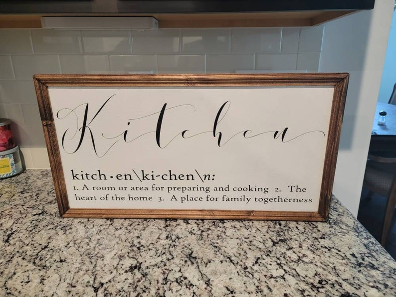 Kitchen Sign Wood Kitchen Sign Kitchen Definition Sign - Etsy