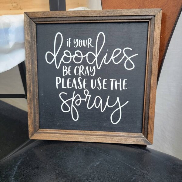Please Spray Bathroom Sign - Etsy