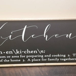 Kitchen sign wood kitchen sign kitchen definition sign | Etsy