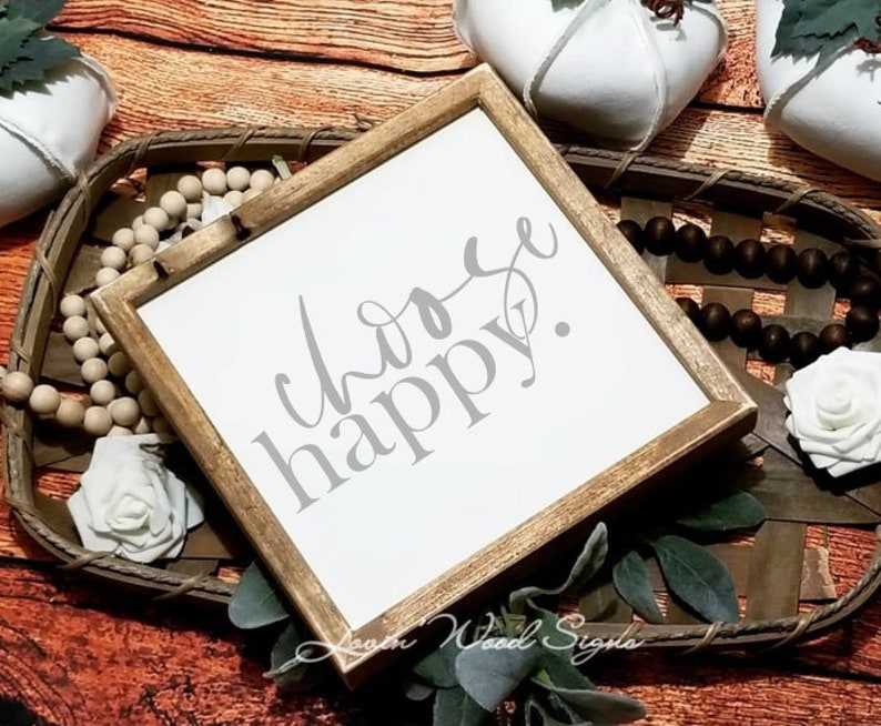 Choose happy sign choose joy farmhouse style decor happy | Etsy