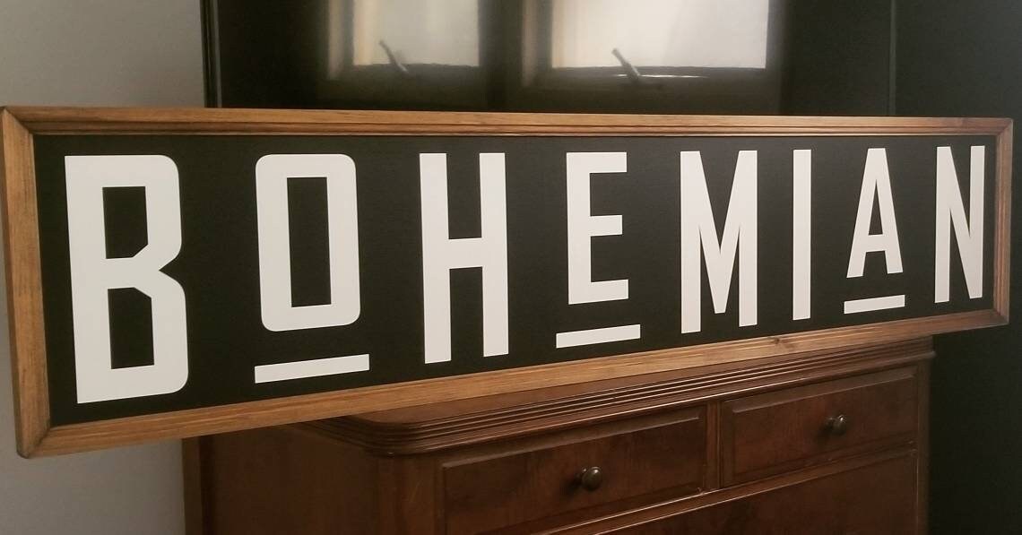 Bohemian Sign Minimalist Decor Farmhouse Sign Boho Sign - Etsy