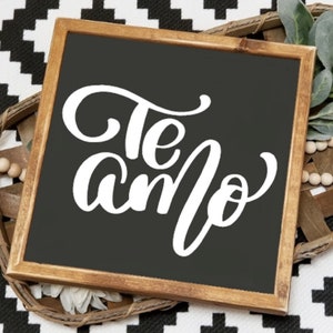 Te Amo Sign, Valentine Day Sign, Love Sign, Love You More Sign, With ...