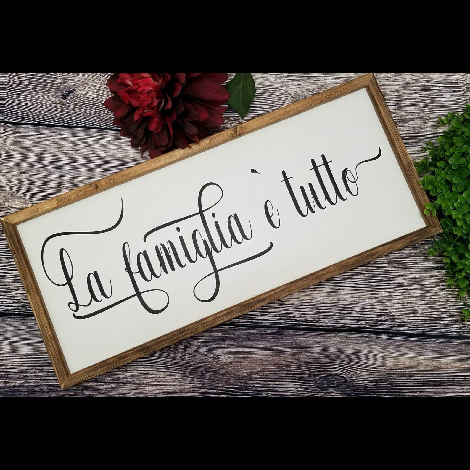 La Famiglia Sign Family is Everything Sign Italian Wood | Etsy
