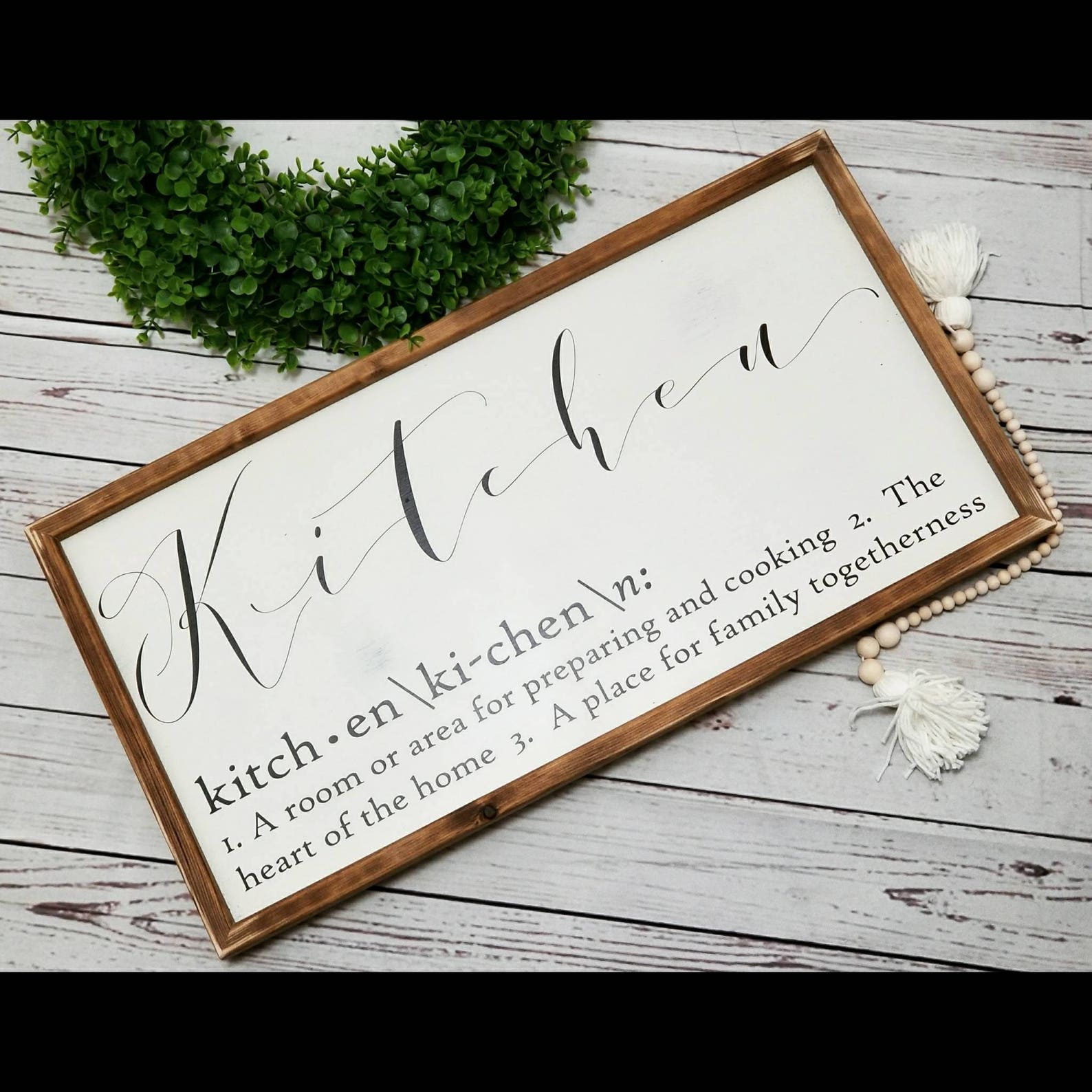 Kitchen Sign Wood Kitchen Sign Kitchen Definition Sign - Etsy