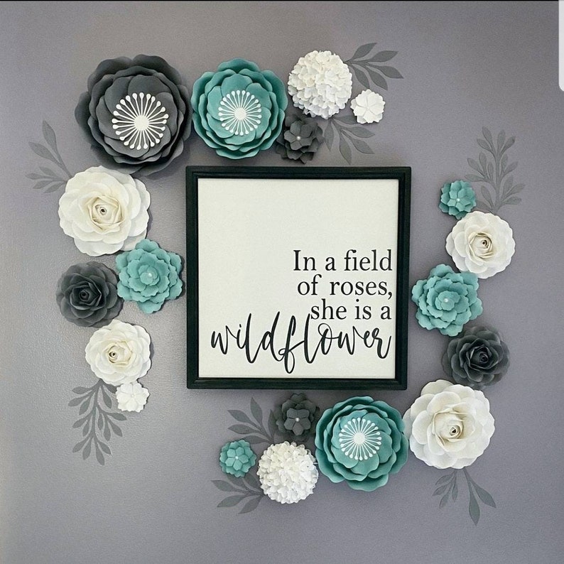 In a field of roses she is a wildflower sign above crib | Etsy