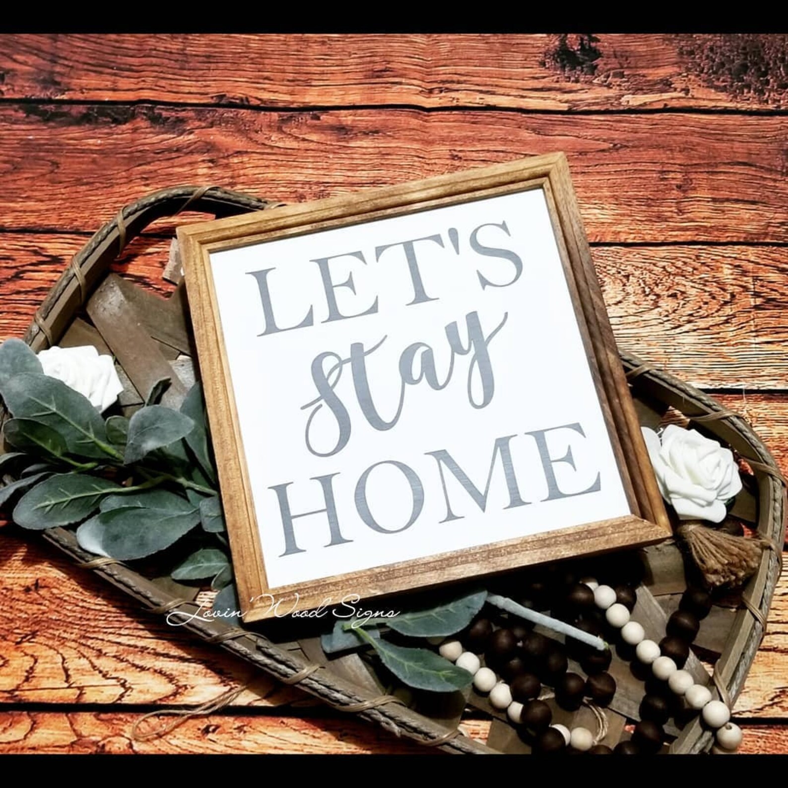 Let's Stay Home Sign Let's Stay Home Wood Sign Home - Etsy