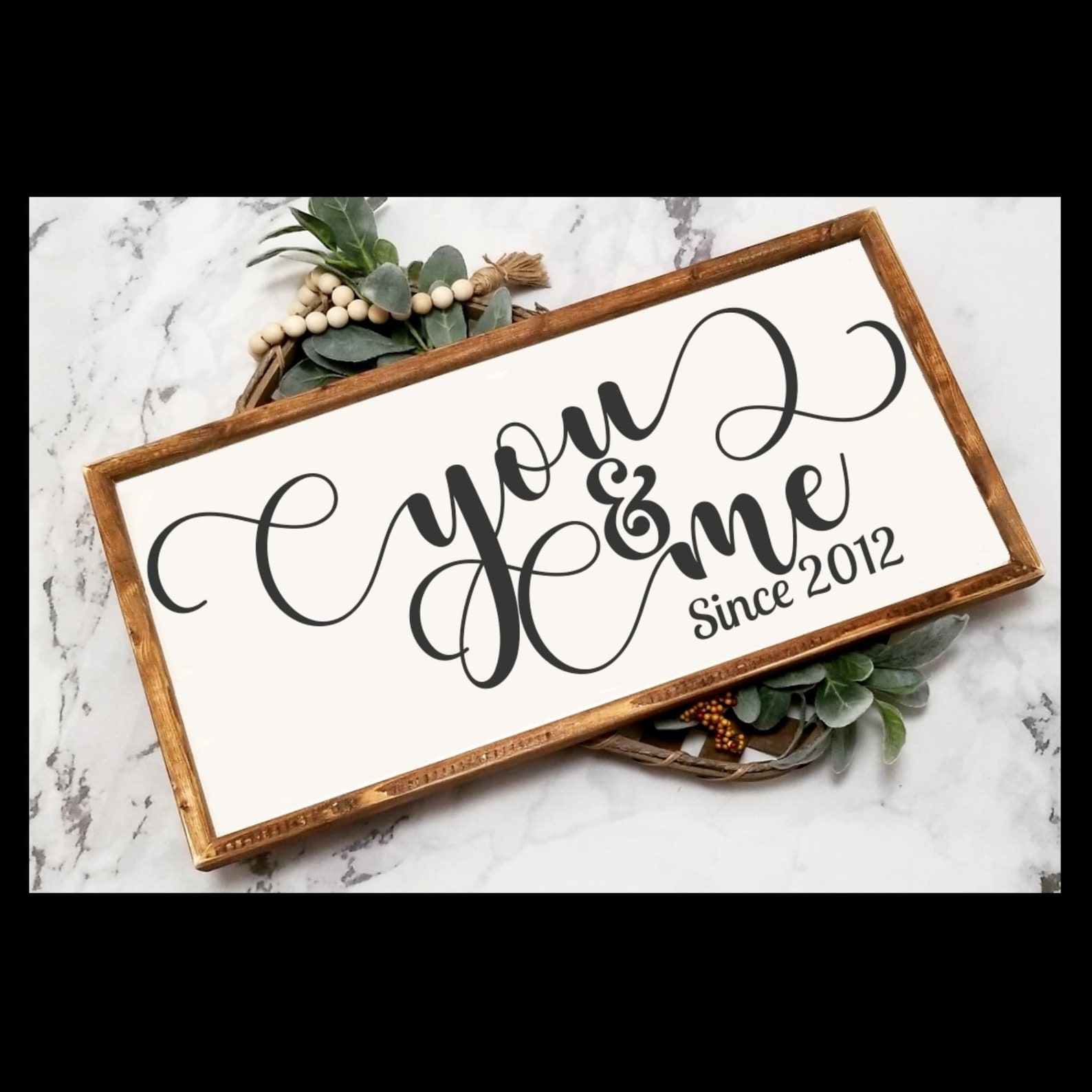 You and Me Sign You & Me Established Sign Important Date - Etsy