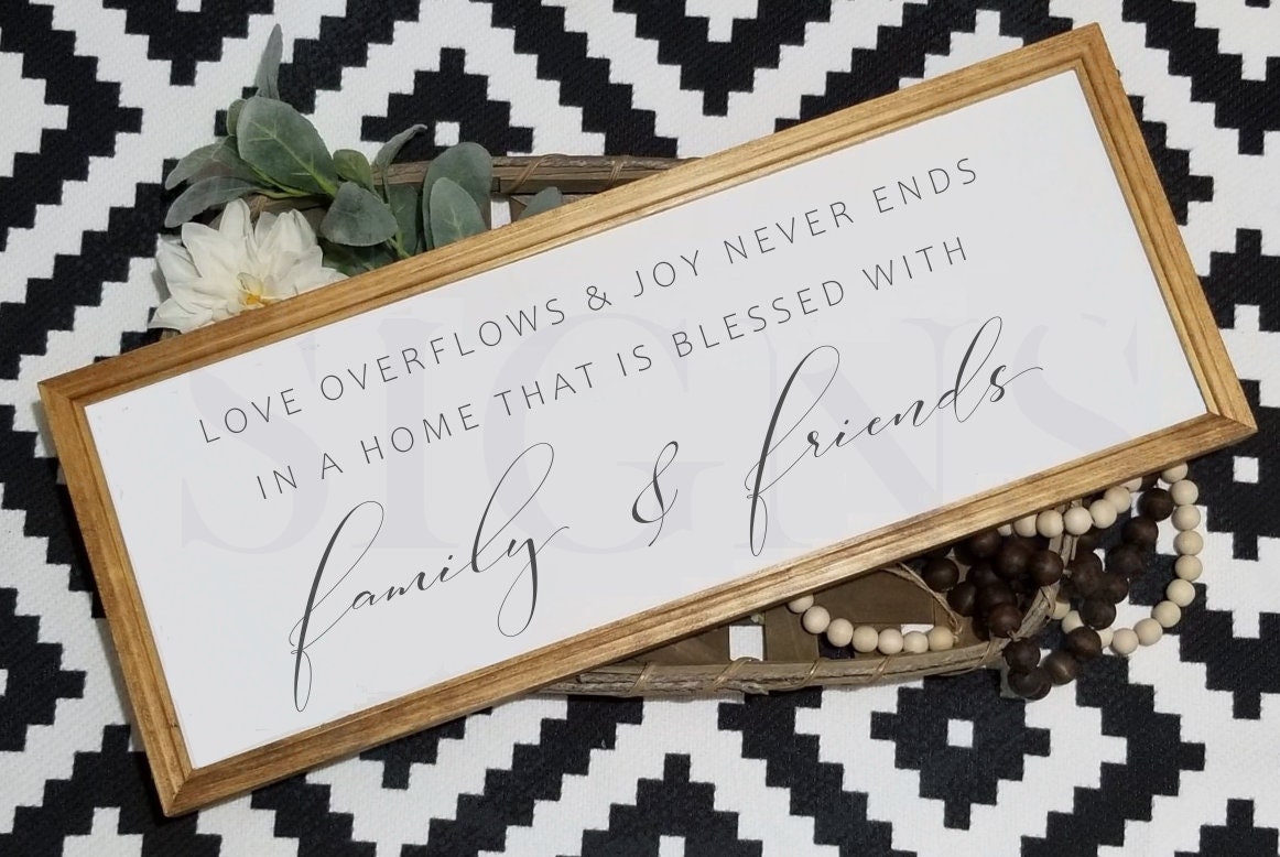 Family and friends sign family sign dining room sign living | Etsy