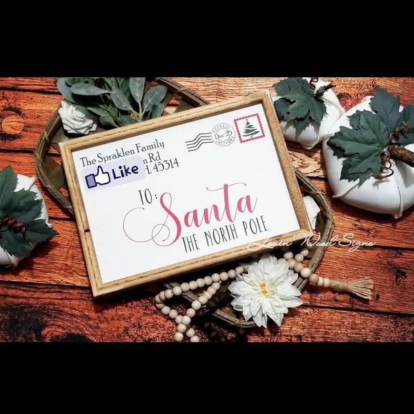 Letter to Santa Sign - Etsy