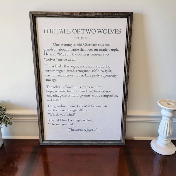 The Two Wolves Art - Etsy