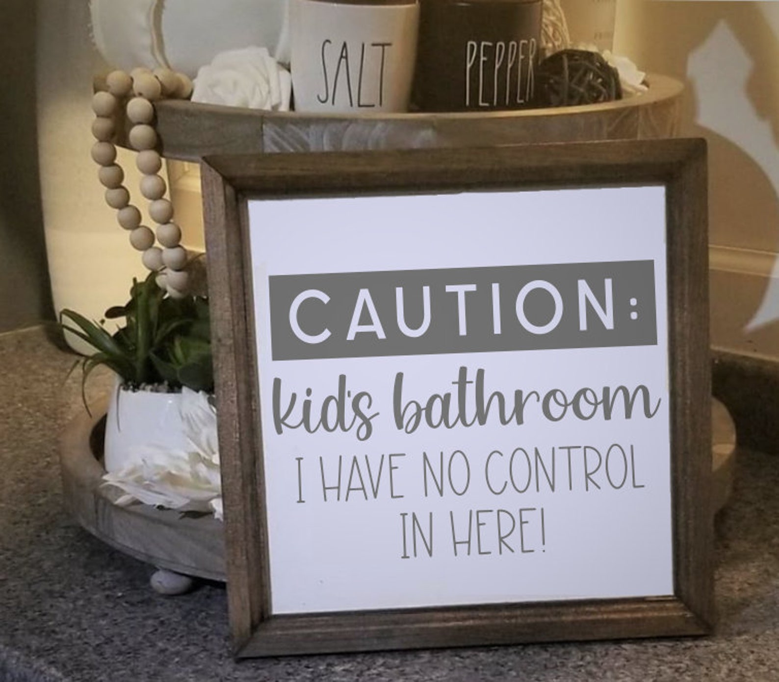 Kids bathroom sign caution kids bathroom sign child | Etsy