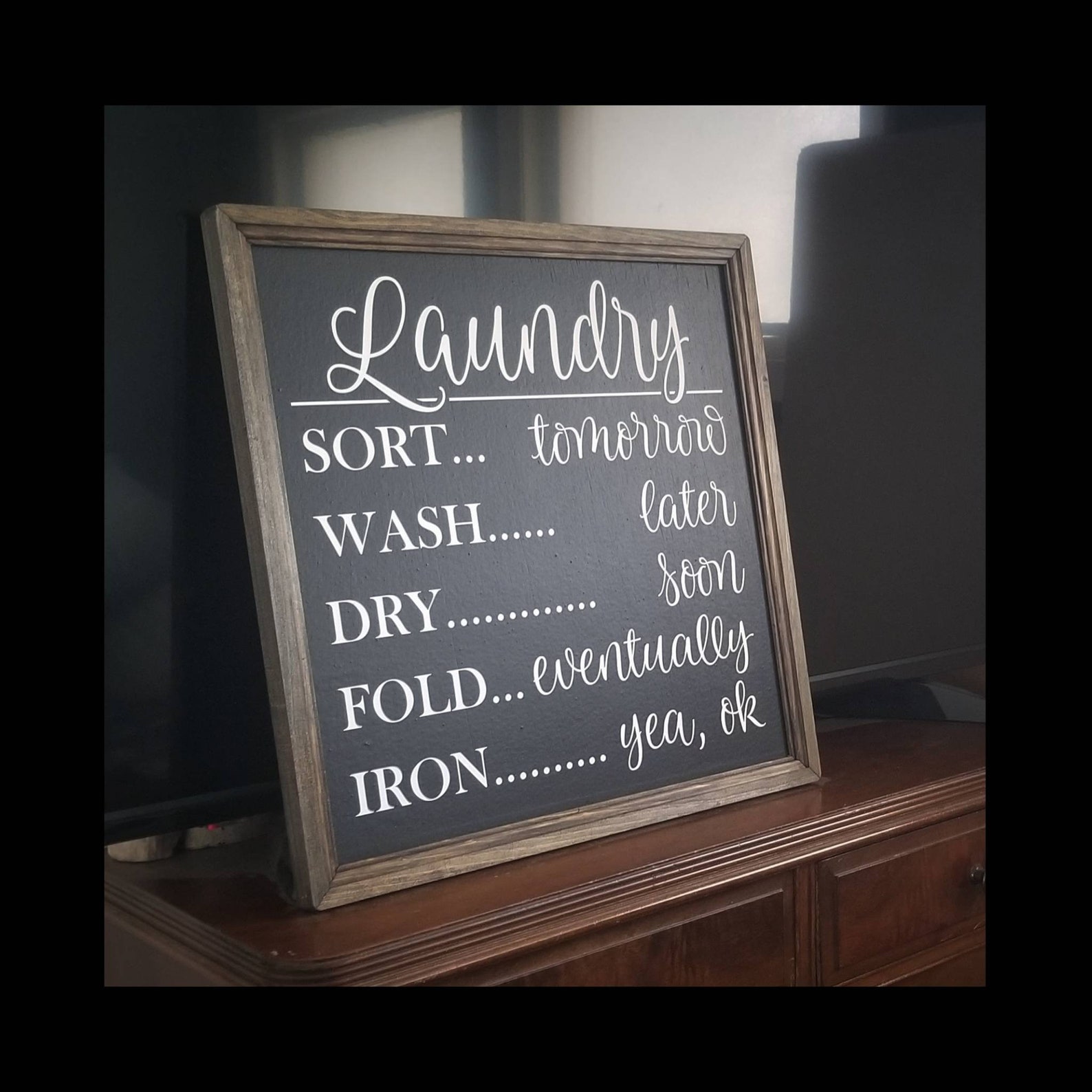 Laundry Room Sign Laundry Sort Wash Dry Fold Farmhouse Sign | Etsy