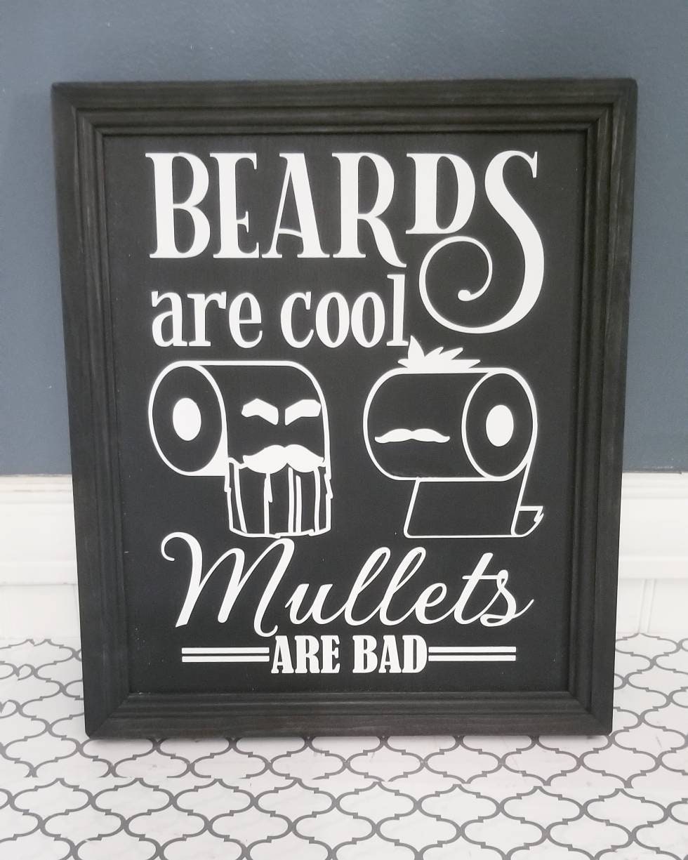 Funny Bathroom Sign Toilet Paper Sign Beards Are Cool | Etsy