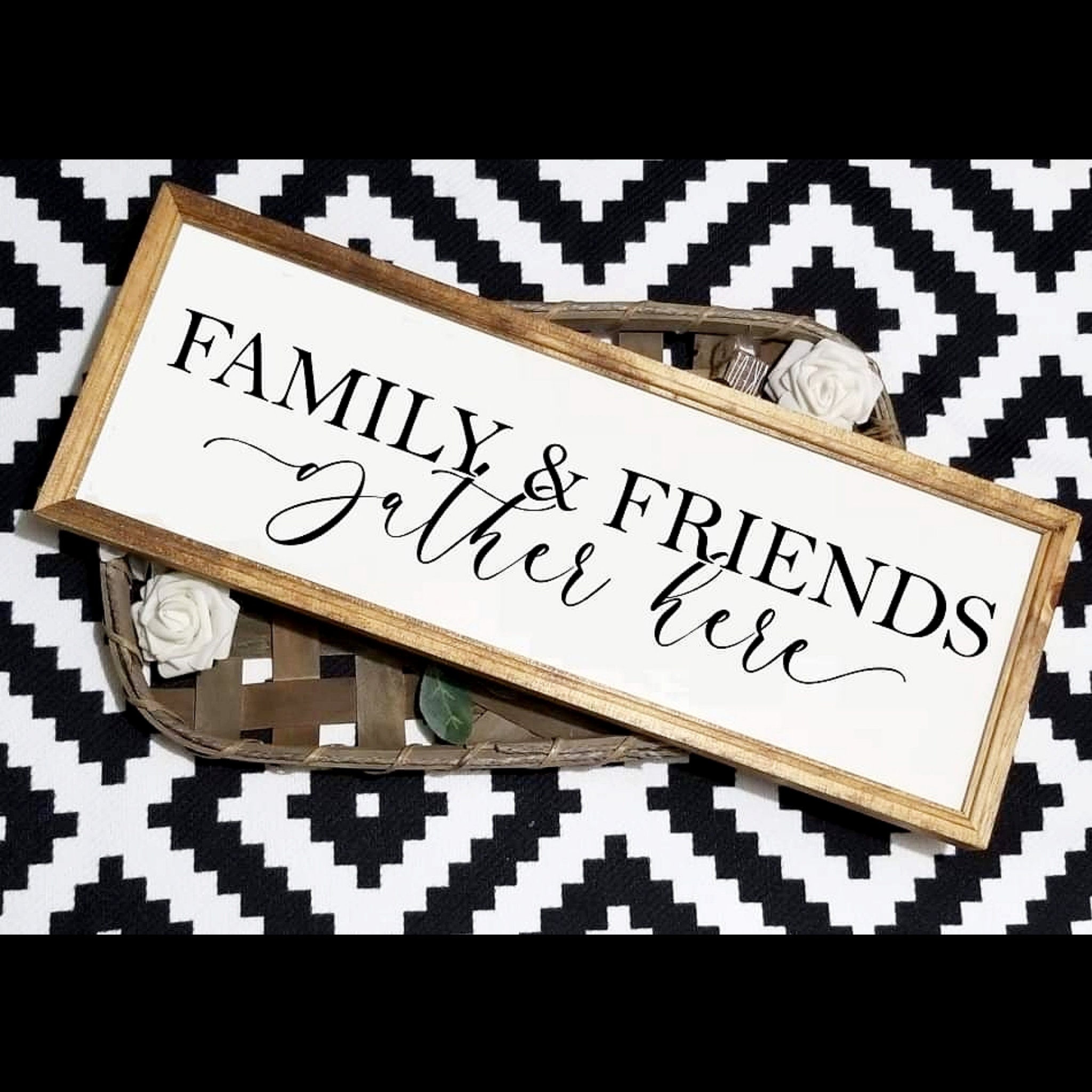 Family and friends sign family and friends gather here | Etsy