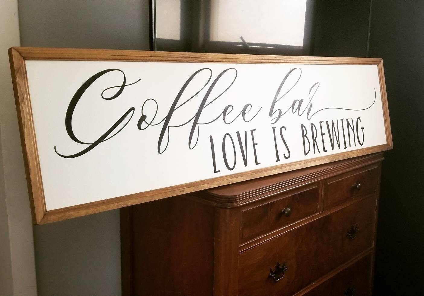 Coffee Sign Coffee Bar Love is Brewing Sign Coffee Bar - Etsy