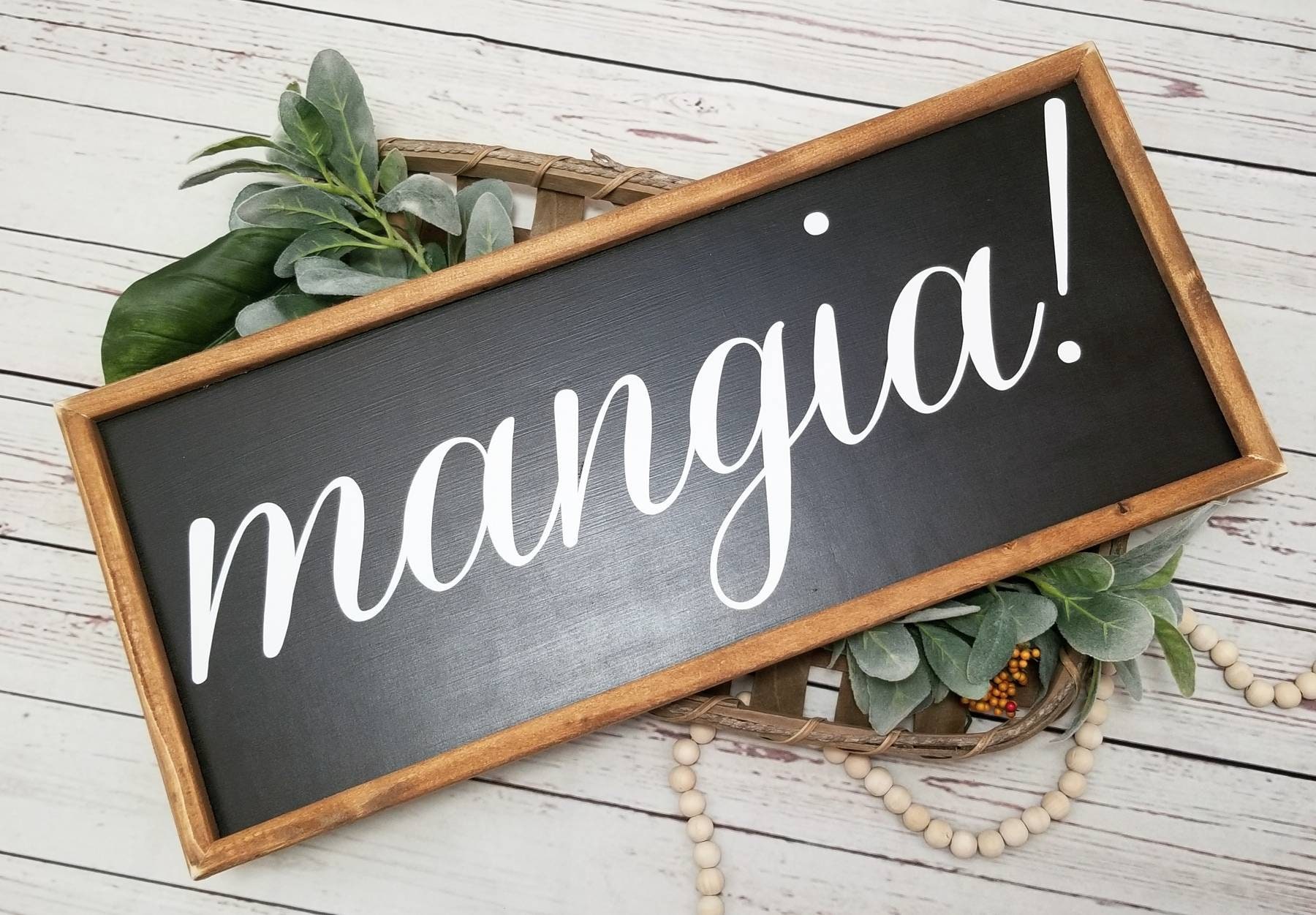 Mangia Mangia Sign Eat Sign Kitchen Sign Italian Sign | Etsy