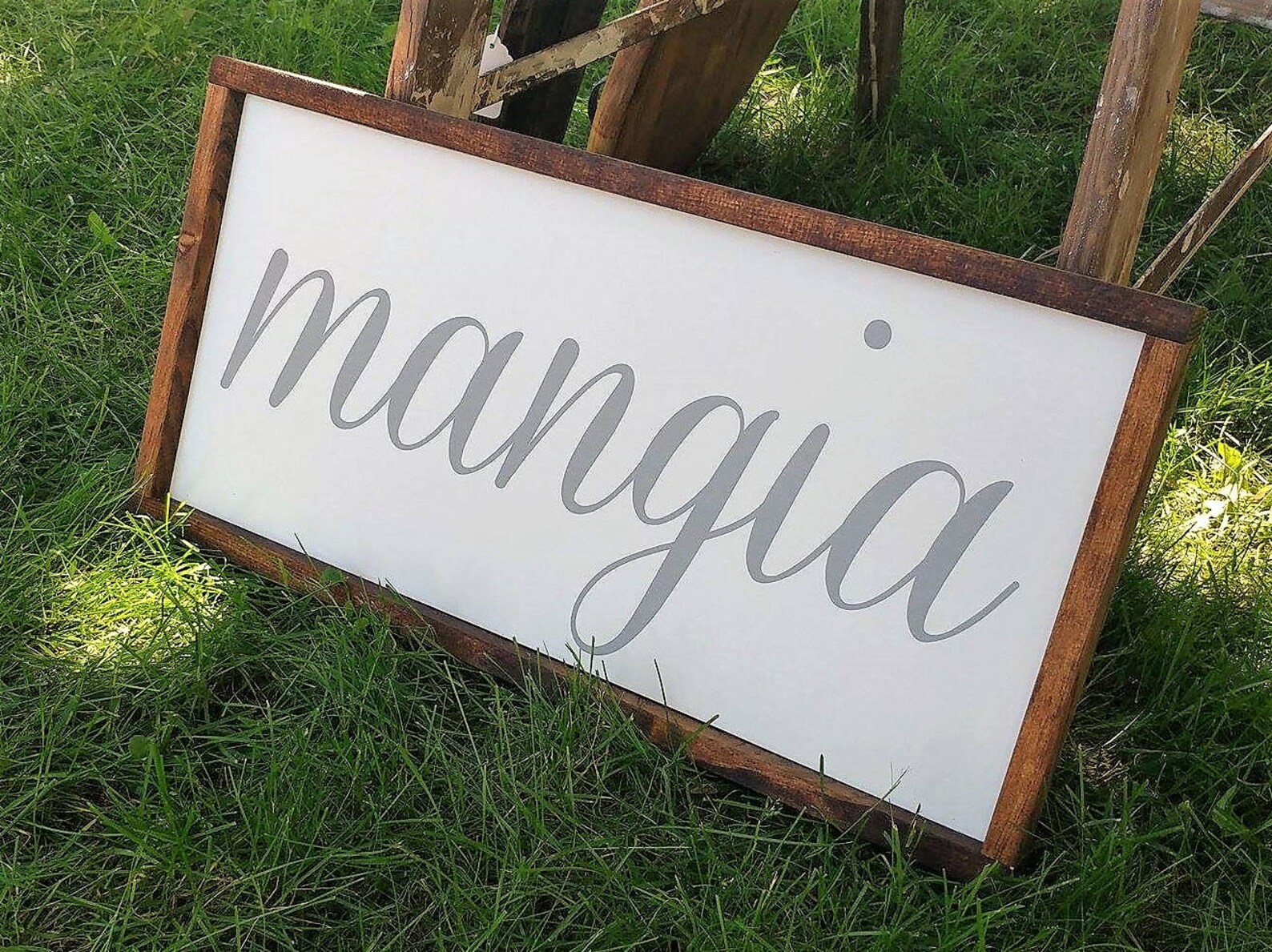 Mangia Mangia Sign Eat Sign Kitchen Sign Italian Sign | Etsy