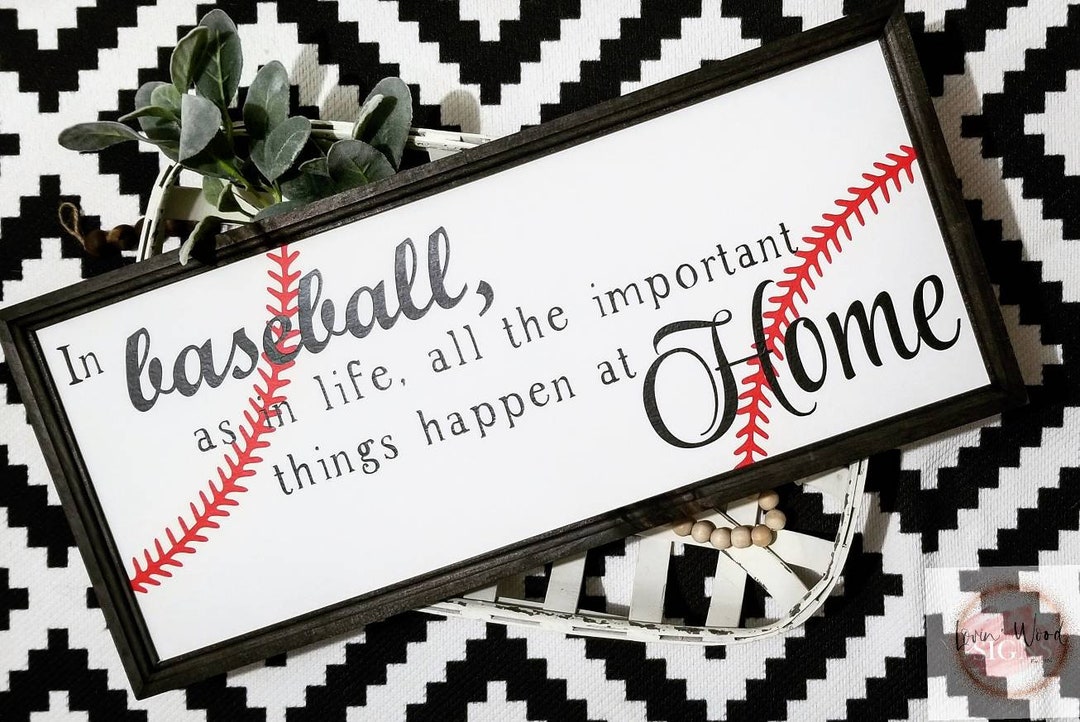 Baseball Sign, Home Sweet Home Baseball, Man Cave Decor, Sports Room ...