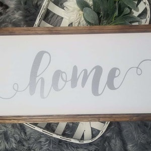 Home Sign Farmhouse Home Sign White Home Sign Black Home - Etsy