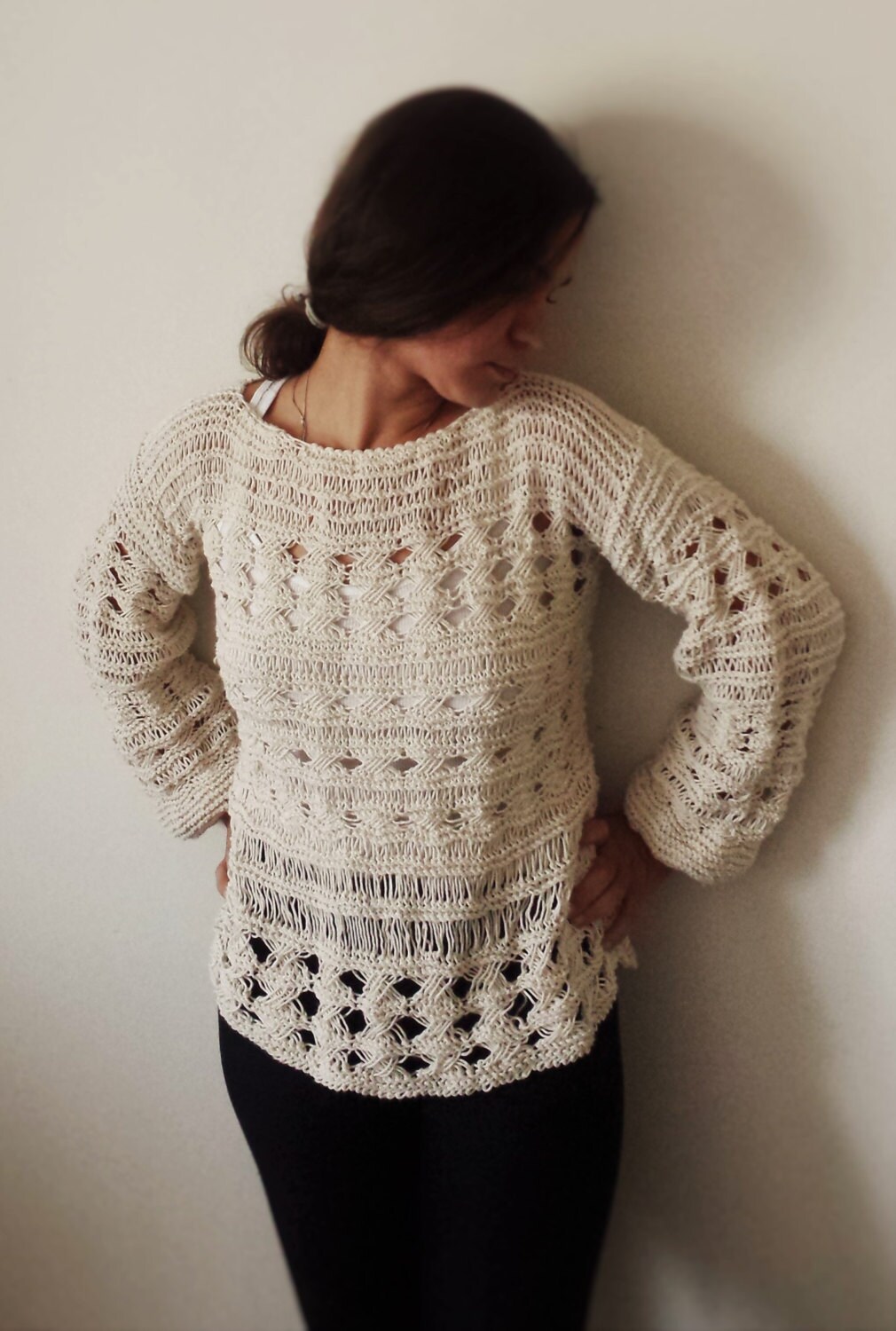 Hand Knit Sweater Pattern Knit Sweater Hand Knitted Sweater - Etsy