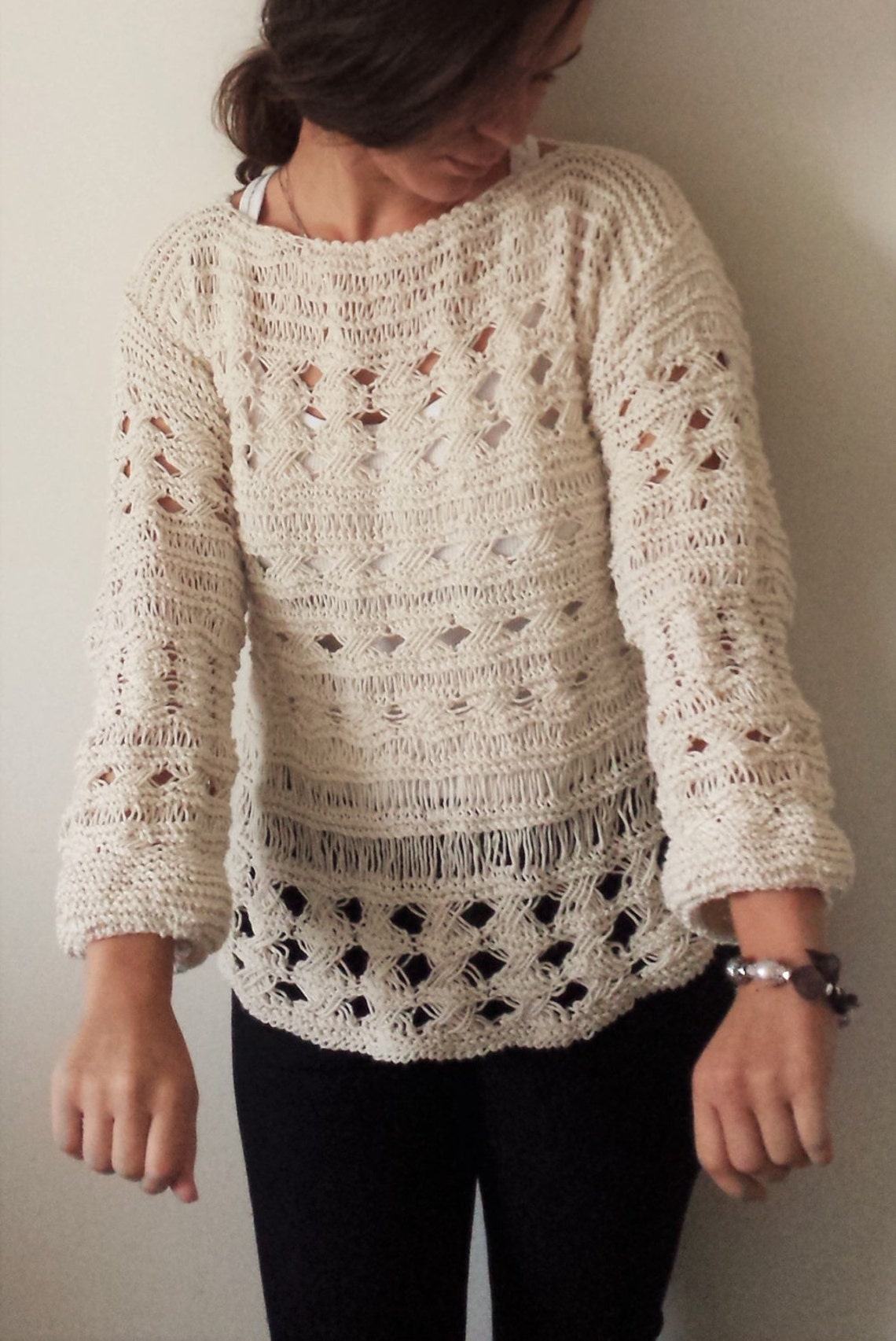 Hand Knit Sweater Pattern Knit Sweater Hand Knitted Sweater - Etsy