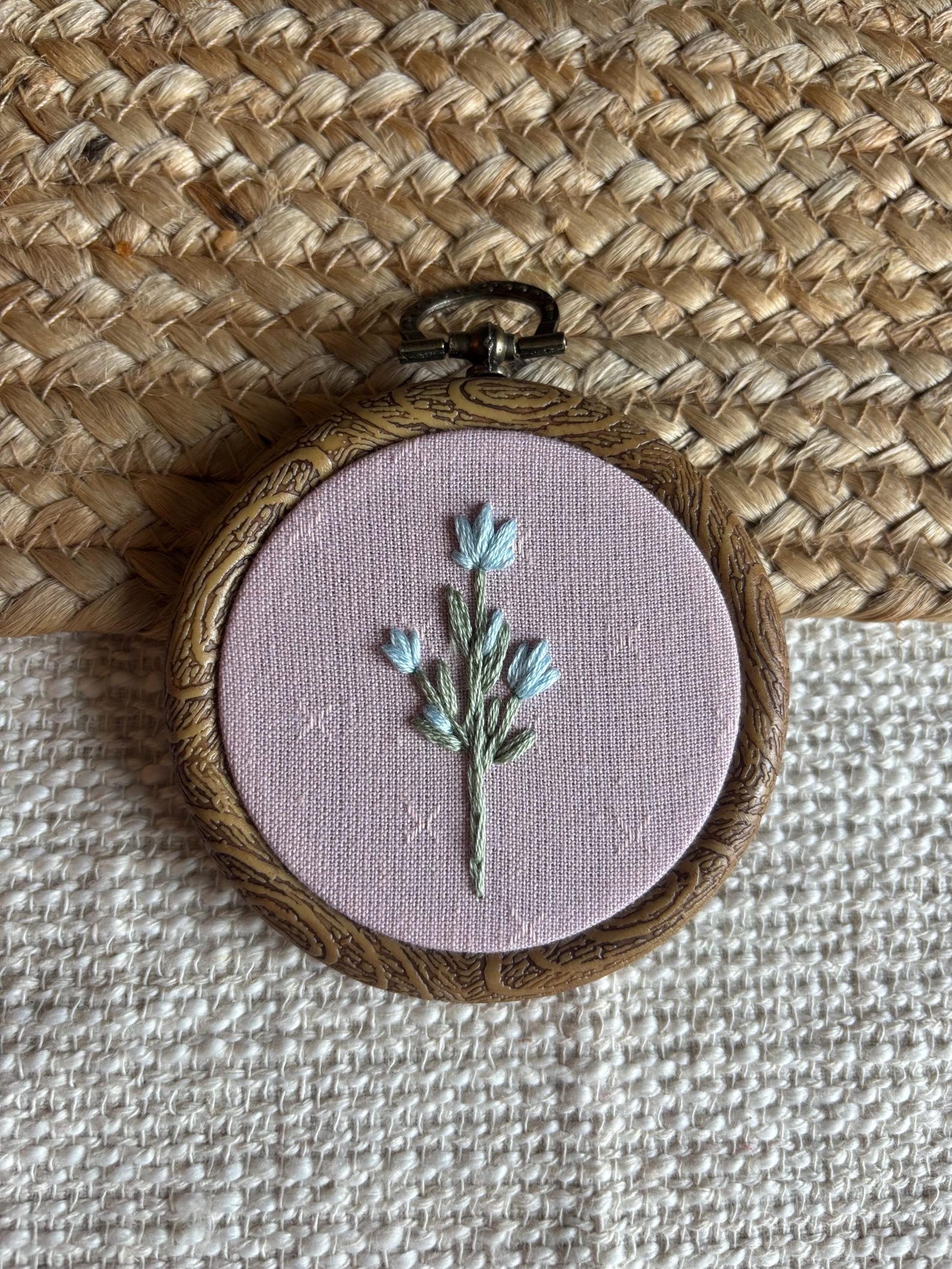 Mini Floral Embroidery Hoop: Retro Boho Wall Decor - Etsy
