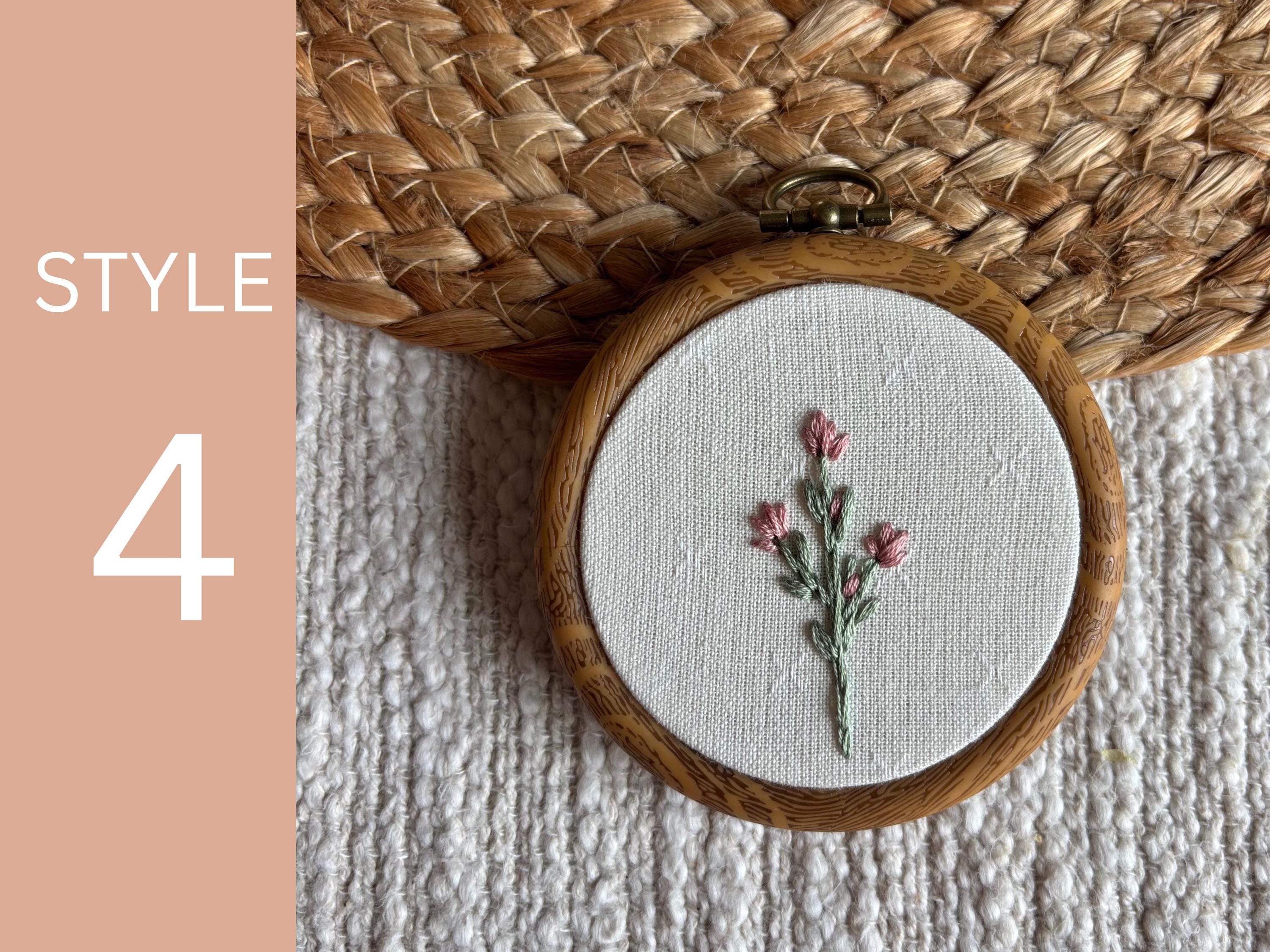 MINI Embroidery PHYSICAL Kit | Vintage Colorful Wildflower DIY Art ...