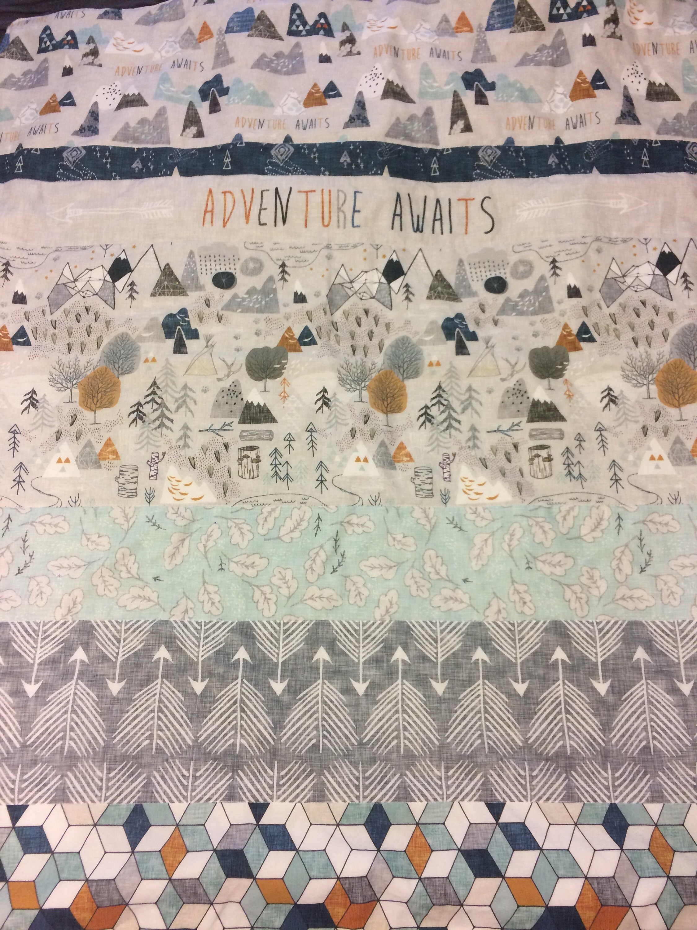 Baby Quilt | Adventure Awaits | Mountains | Teepees - Etsy