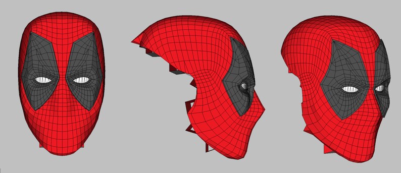 Deadpool Face plate | Etsy