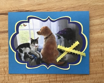 Printable Happy Birthday Card With Adorable Group of Dogs and Cats - Etsy