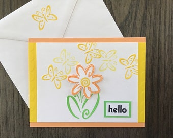 Printable Hello Card, Instant Download Card, Digital Download Hello ...
