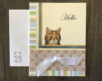 Hello Printable Card / Instant Download PDF / Card Template / - Etsy