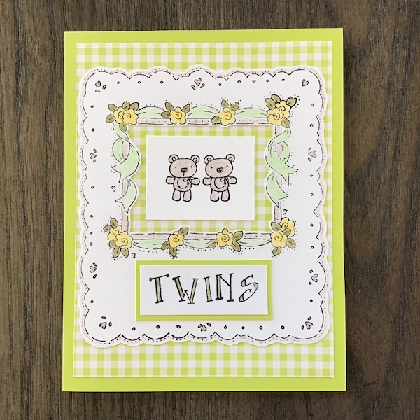 Twin Babies Card - Etsy