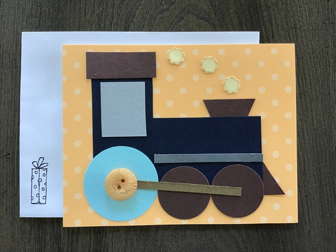 Train Engine Birthday Card - Etsy