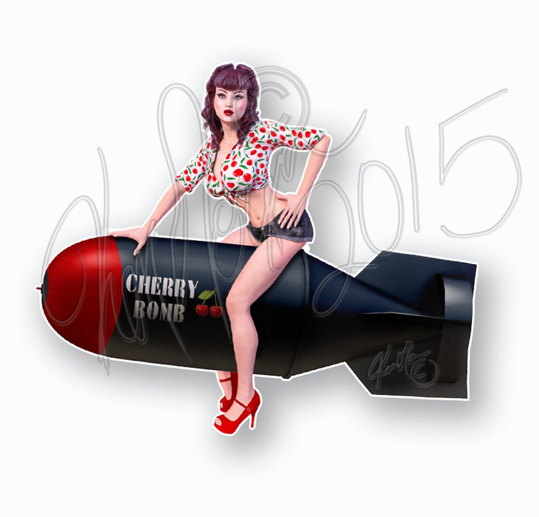 Pin-up WWII Style Nose Art Bomber Art Decals Sticker Window Laptop Decal Stickers off Road Truck ...
