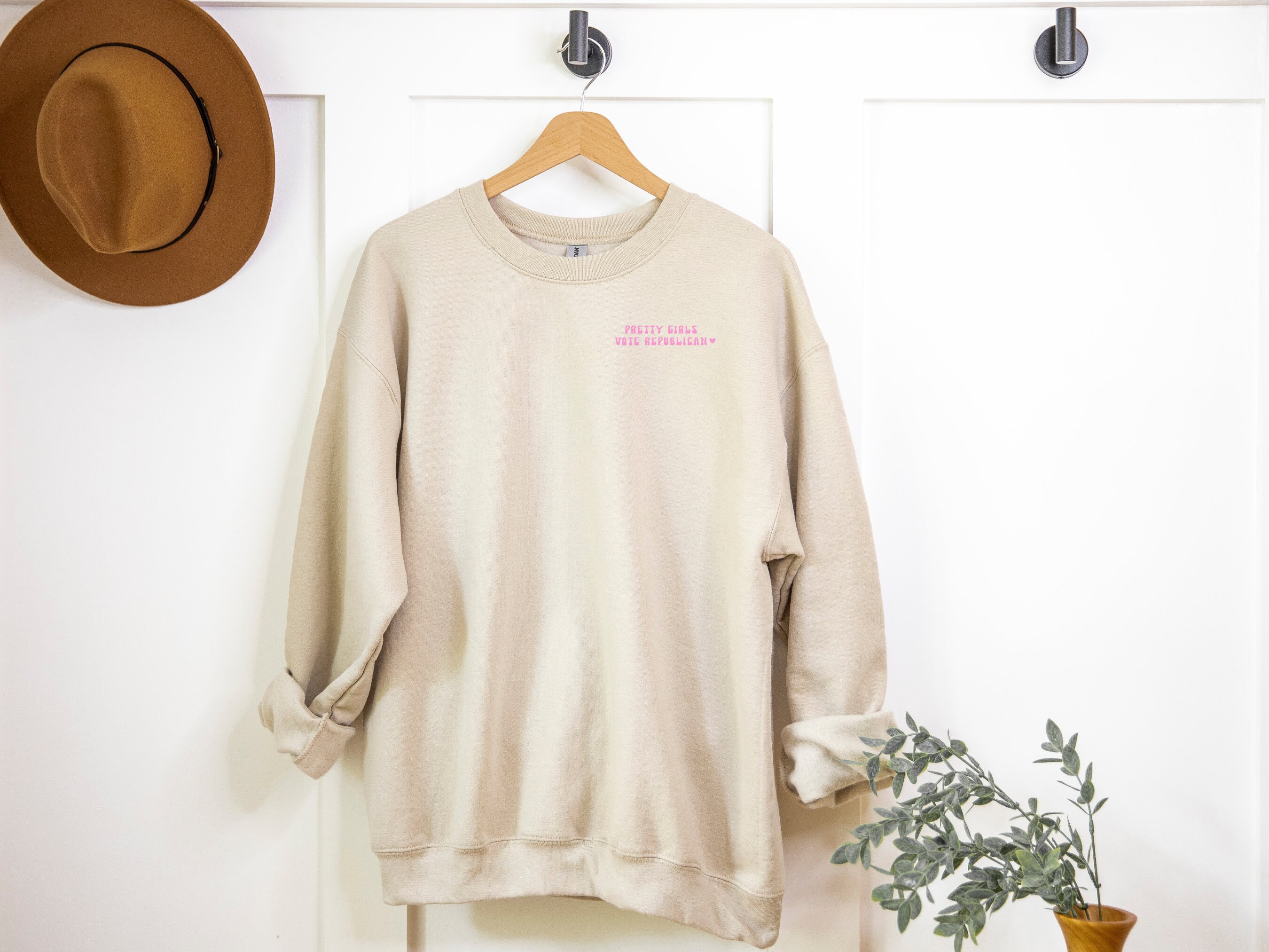 Republican Girl Aesthetic Sweatshirt Pretty Girls Vote Red Slogan Top ...