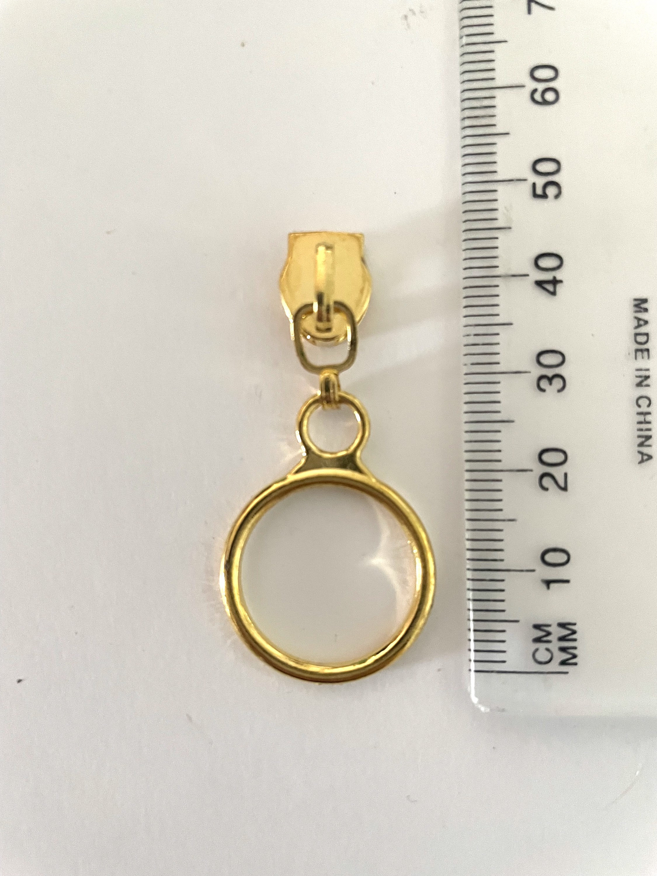 Size 5 Zipper Pull Ring Gold - Etsy