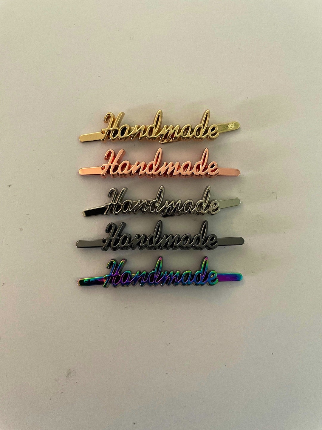 Handmade Script Brad Badge for Handbag Making - Etsy