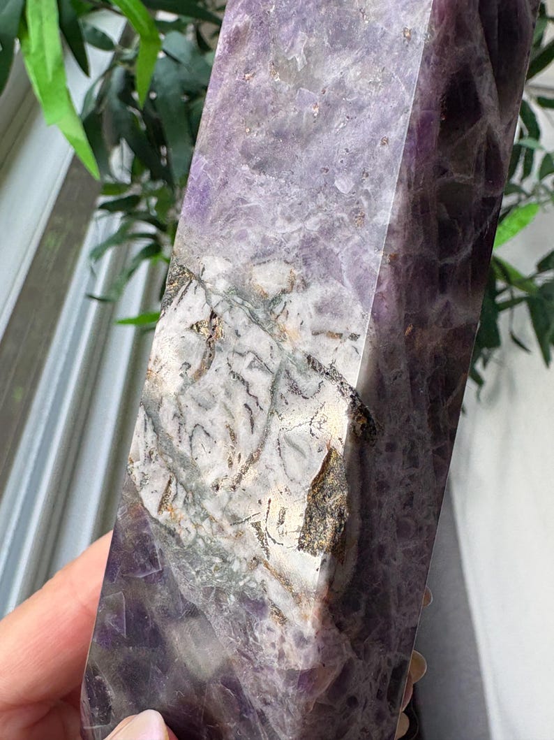 Dream Amethyst Tower 705g/ Chevron Amethyst Obelisk Tower Generator ...