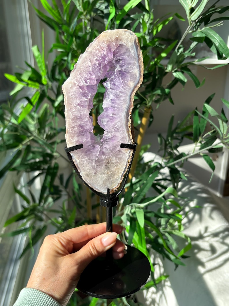 Amethyst Portal With Spinning Stand / Natural High Quality Purple Druzy ...