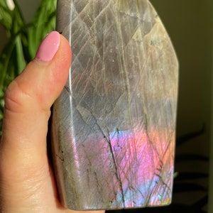Large Flashy Labradorite Self Standing Freeform /sunset Pink - Etsy
