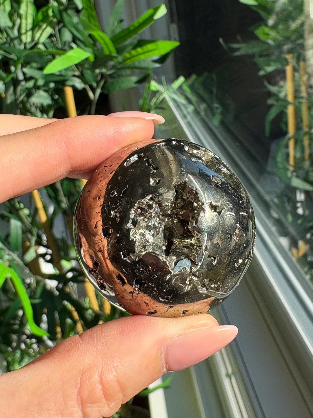 Pyrite Sphere / AAA Grade Pyrite Ball / Shiny Gold Pyrite Cubes ...